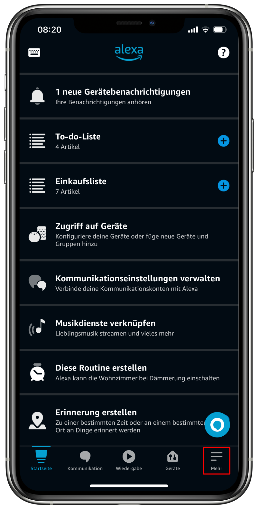 Alexa: Routinen erstellen. Ein Auslöser (Trigger) -> mehrere Aktionen
